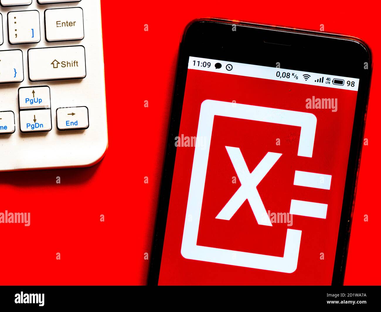In this photo illustration a Photomath appliance by Photomath, Inc ...