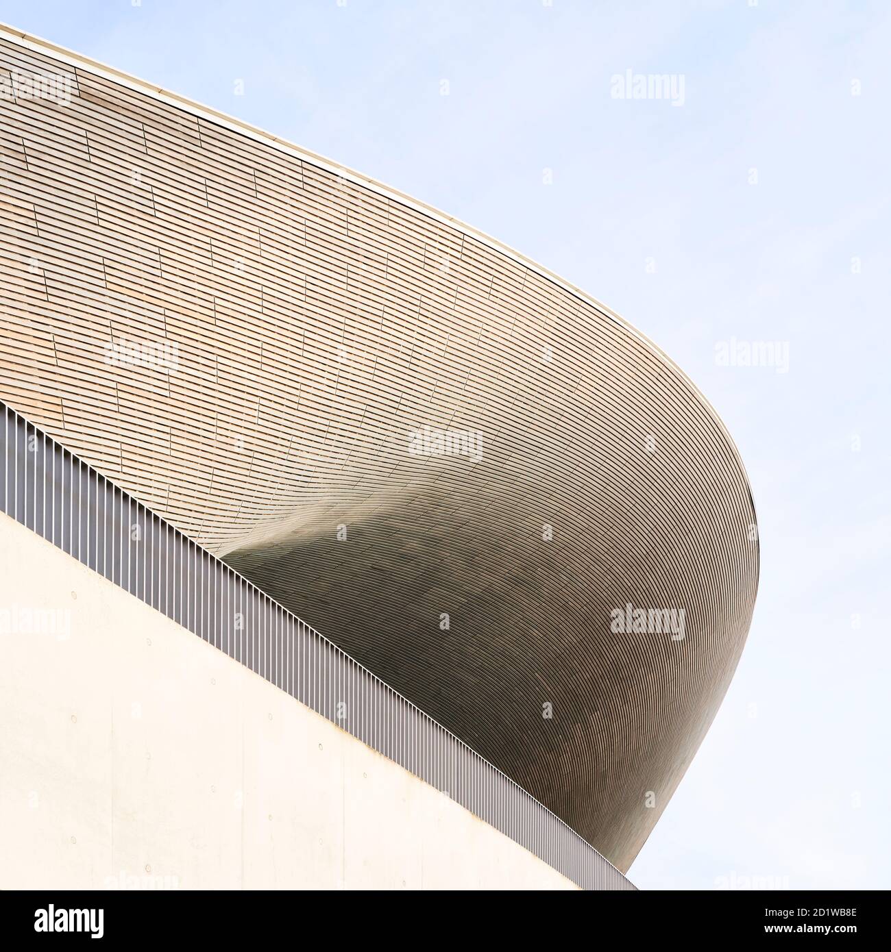 Exterior of the London Aquatics Centre, Queen Elizabeth Olympic Park ...