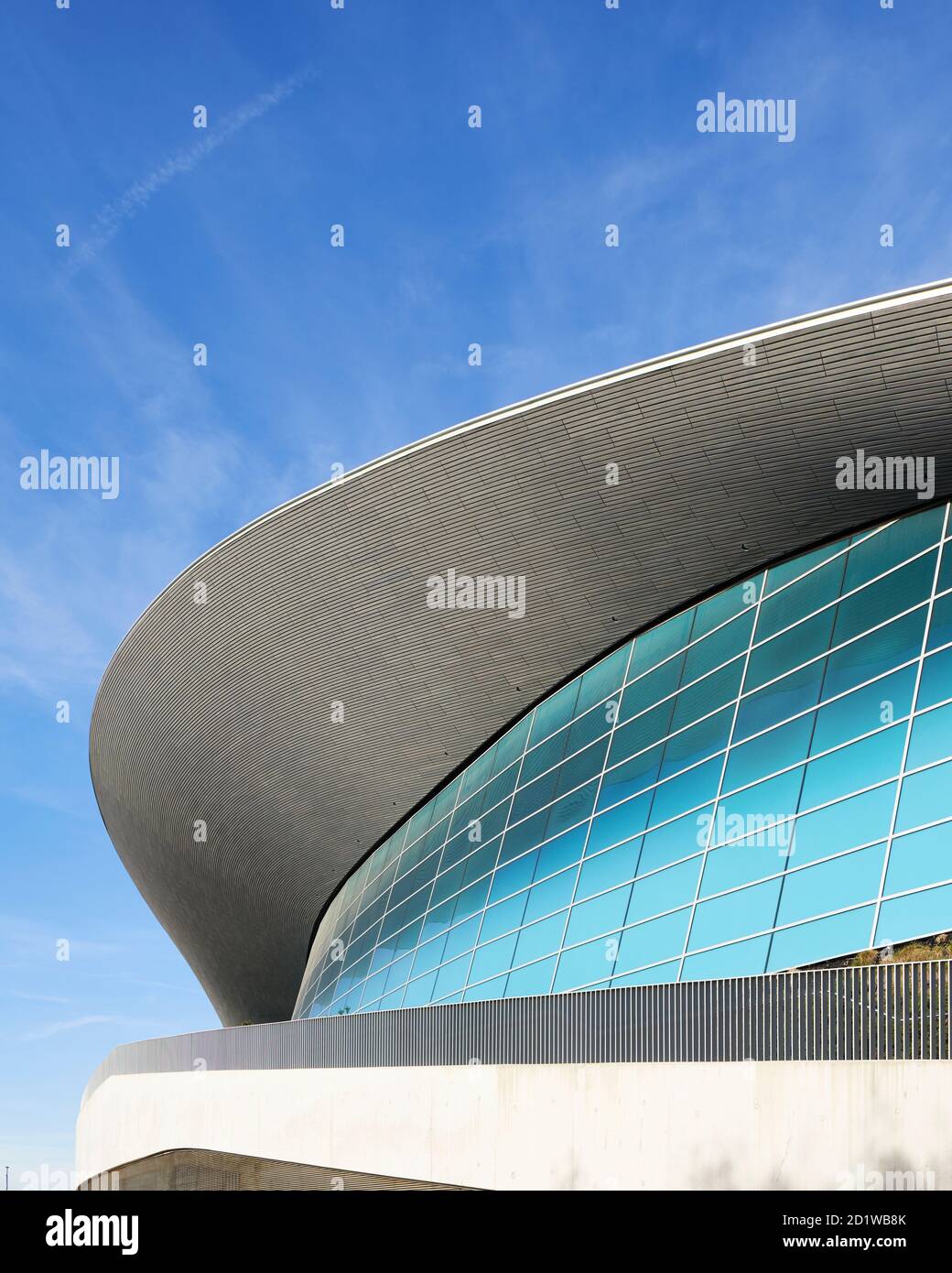 Exterior of the London Aquatics Centre, Queen Elizabeth Olympic Park ...