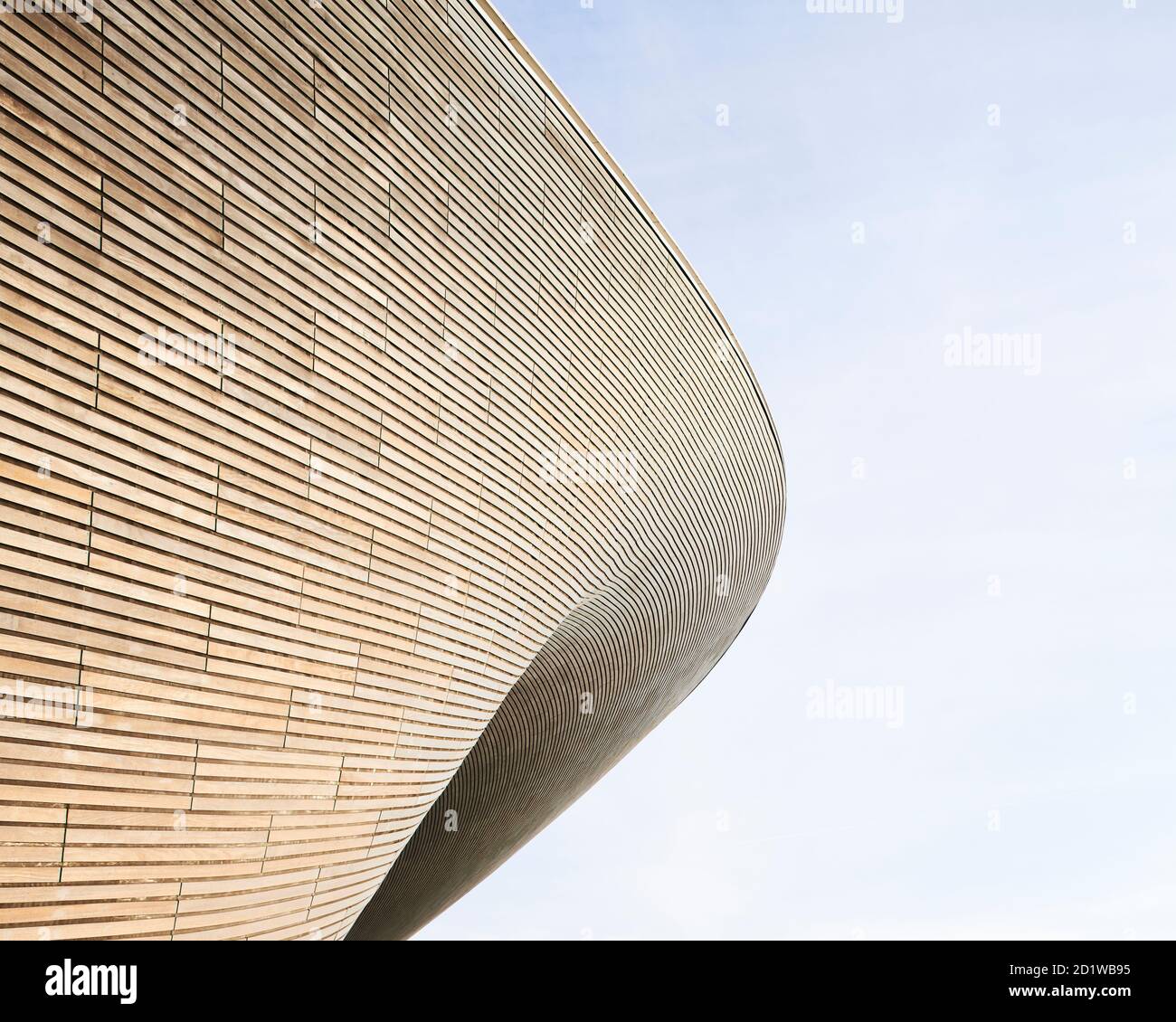 Exterior of the London Aquatics Centre, Queen Elizabeth Olympic Park ...