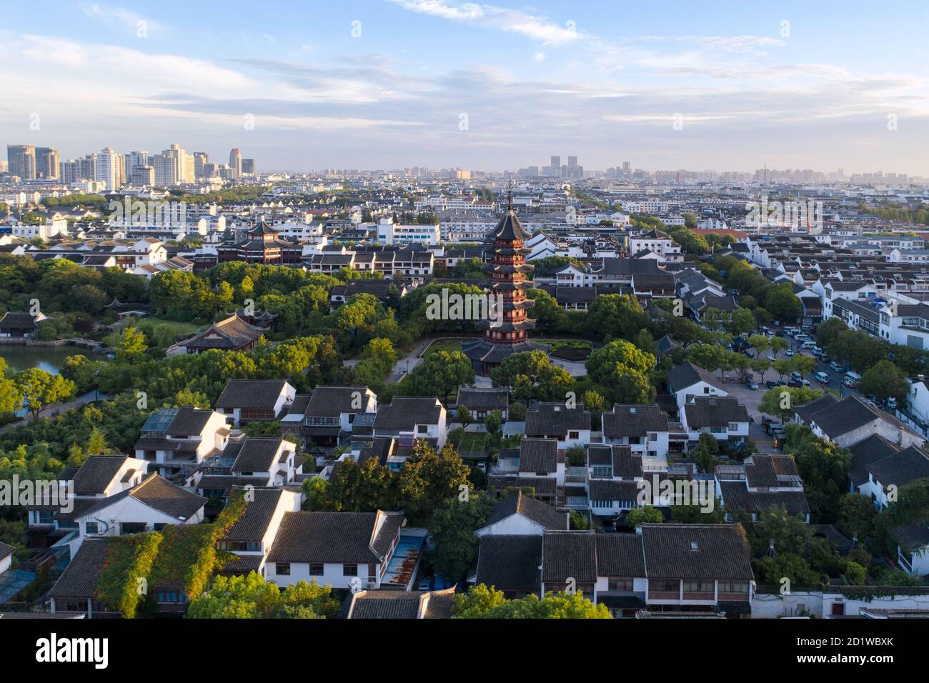Old-town district, classic vintage architecture. Photo in Suzhou, China ...