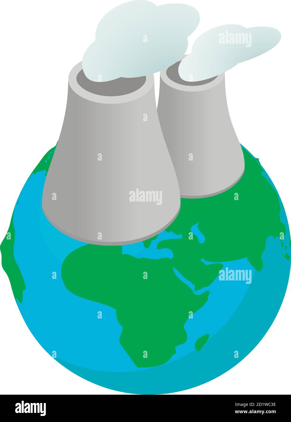 Thermal power plant icon 3d Stock Vector Images - Alamy