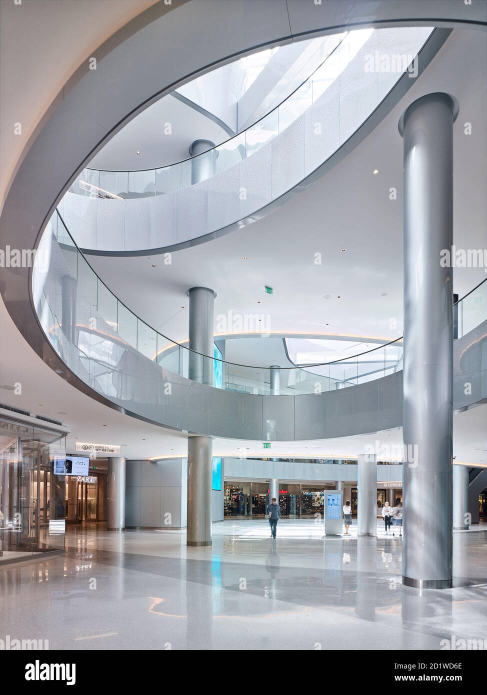 Interior view of the Beverly Center, Beverly Hills, Los Angeles ...