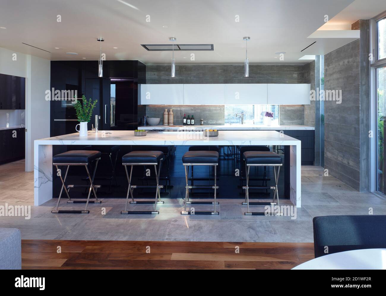 Interior view of Stradella House, Bel Air, California, USA, completed ...