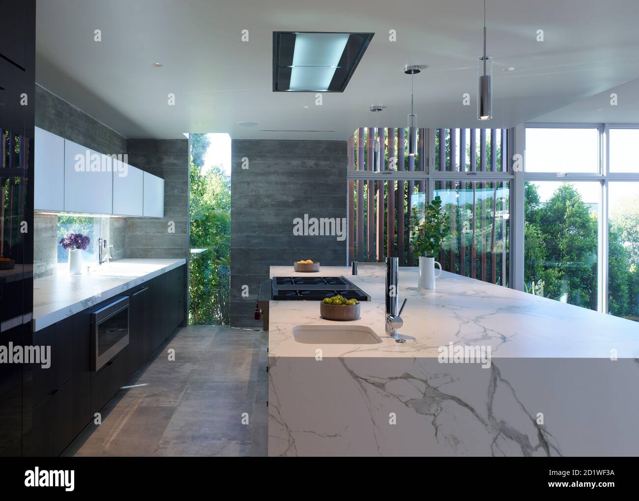 Interior view of Stradella House, Bel Air, California, USA, completed ...