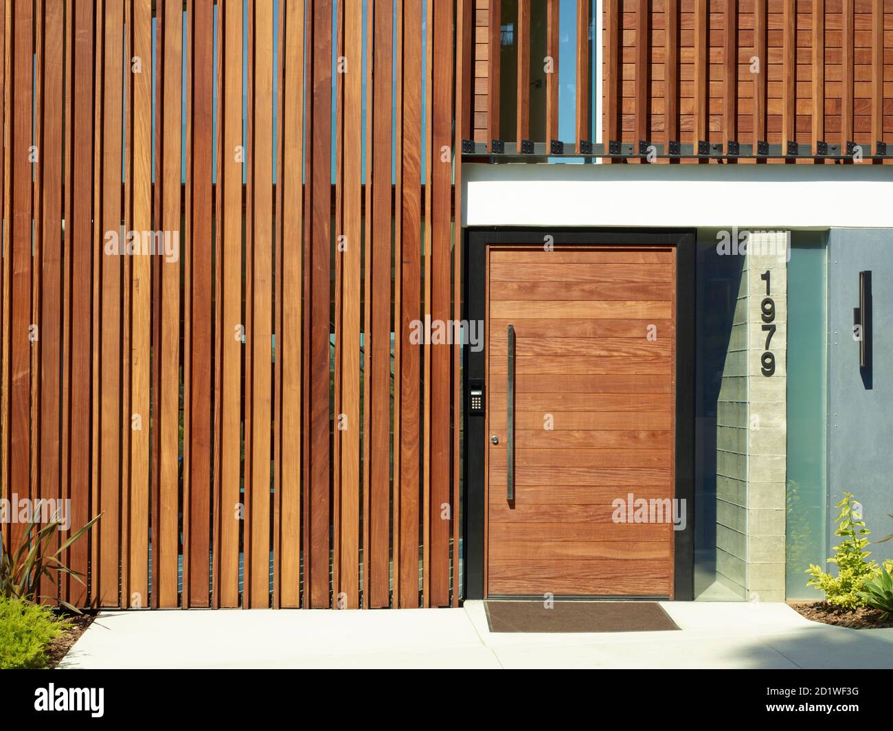 Exterior view of Stradella House, Bel Air, California, USA, completed ...