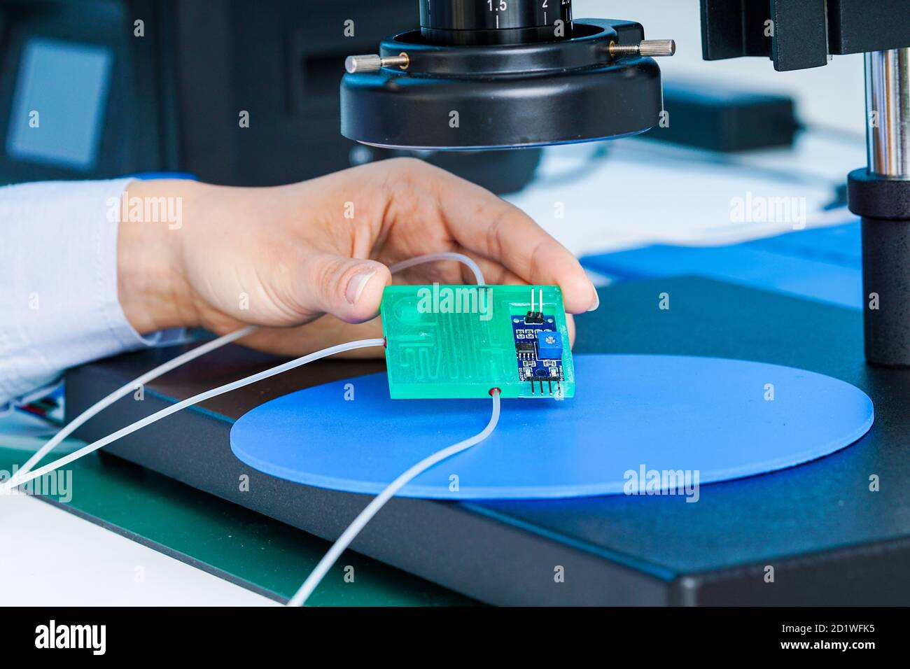 A lab on chip is device integrates several laboratory processes Stock ...