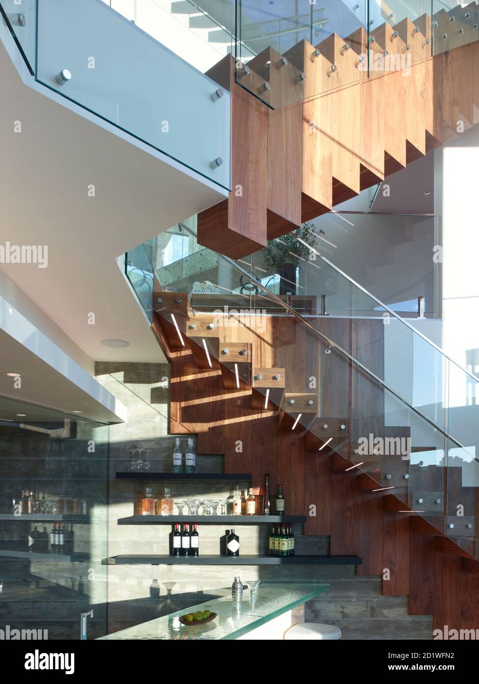 Interior view of Stradella House, Bel Air, California, USA, completed ...