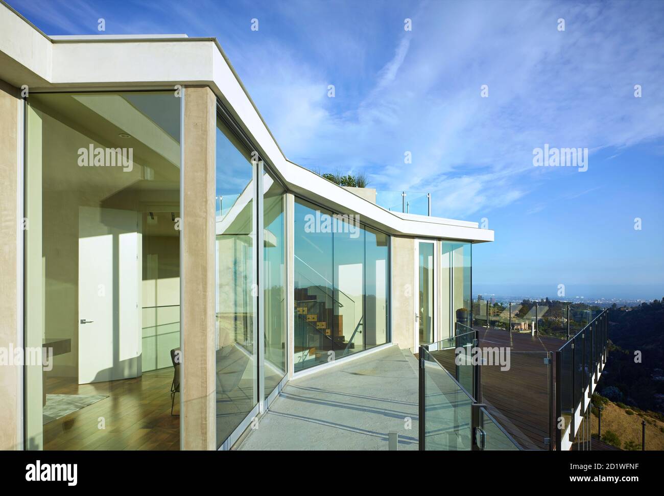 Exterior view of Stradella House, Bel Air, California, USA, completed ...