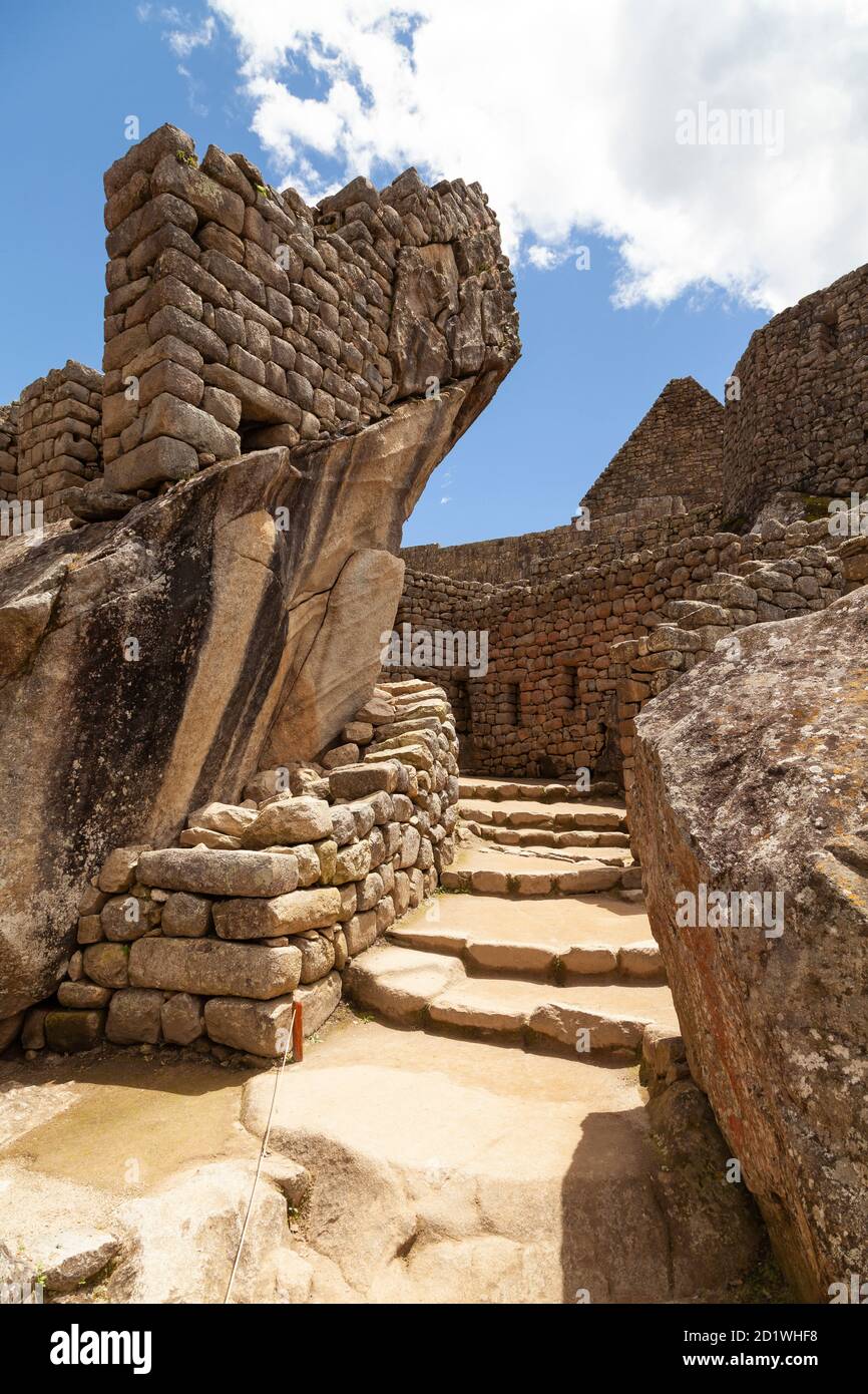 Machu Picchu, Peru - April 6, 2014: Architecture and details of the ...