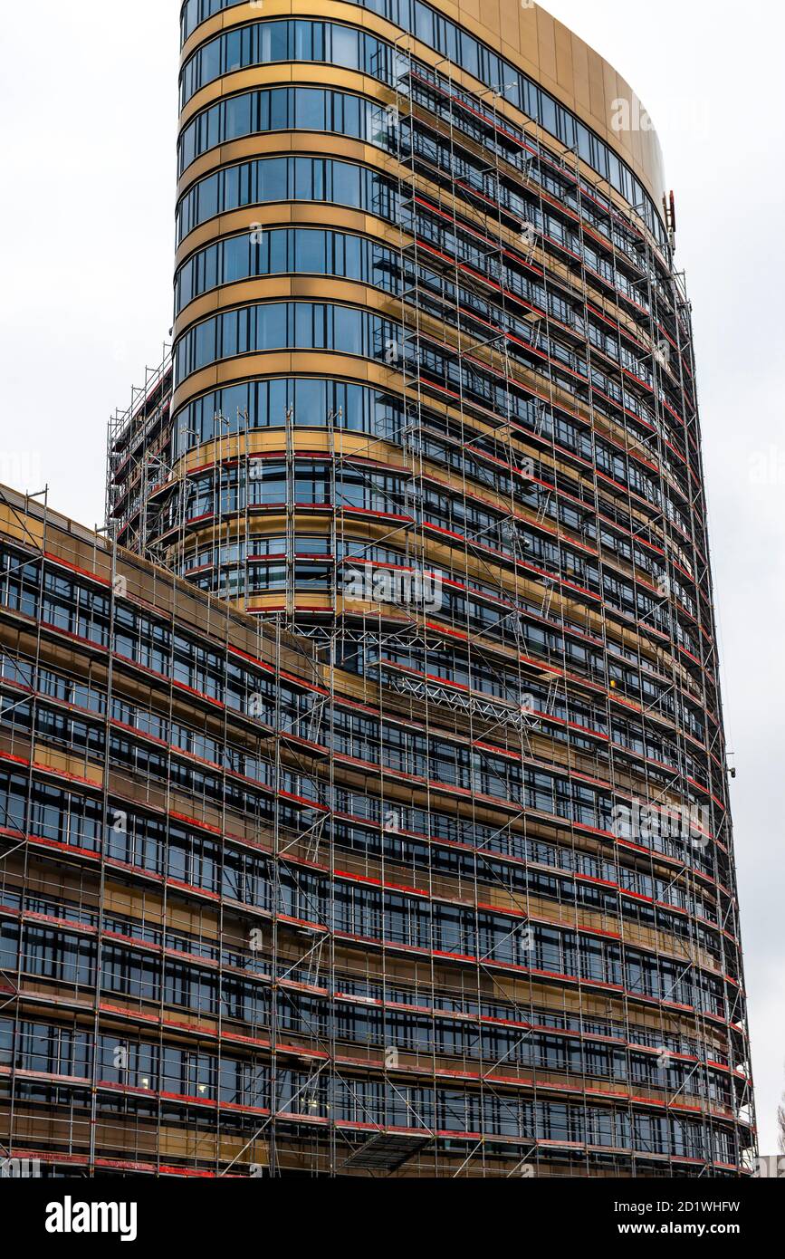 Exterior view of the Zebra Tower in Warsaw, Poland, built in 2010 Stock ...