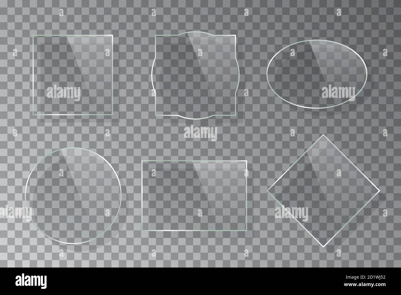 Round rectangular glass transparent Stock Vector Images - Alamy
