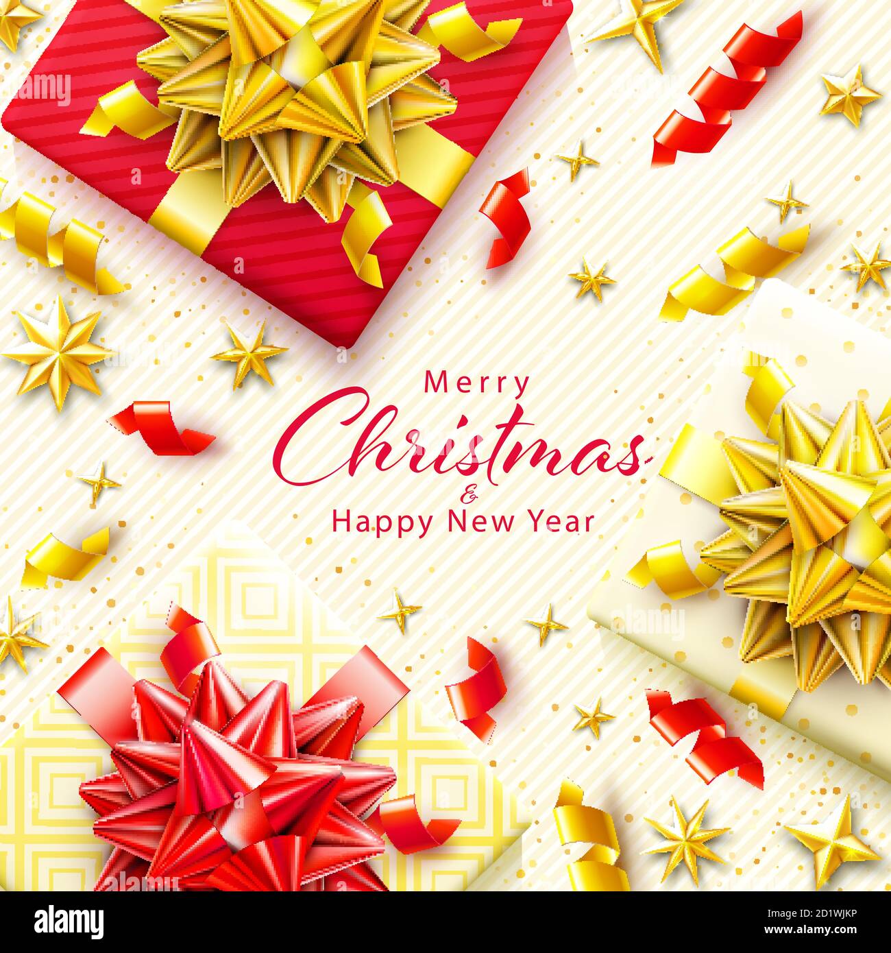 Christmas top view decoration Stock Vector Images - Alamy