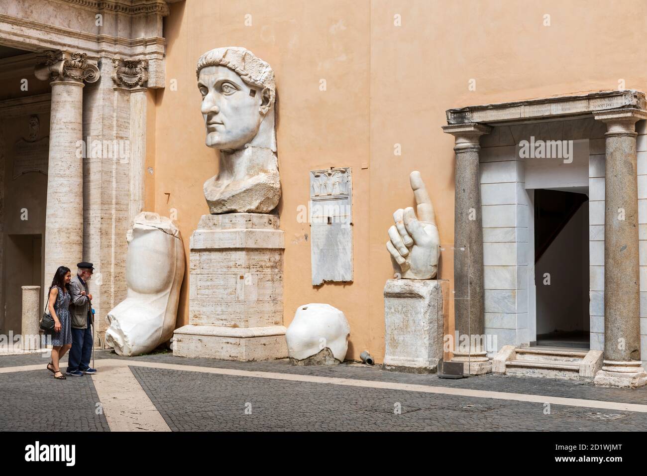 Fragments of the 4th century AD colossal statue of Constantine the ...
