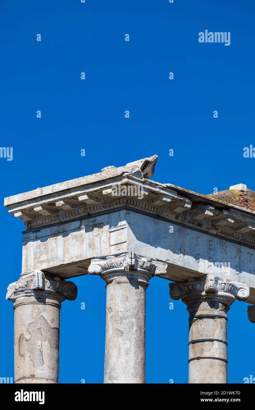 Corner detail of the Ionic capitals on the surviving columns of the ...