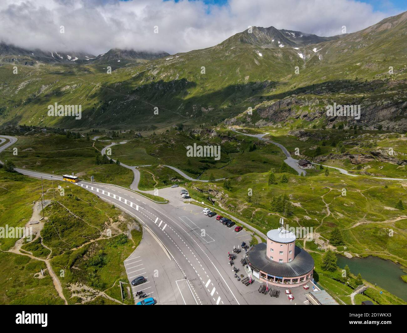 The Simplon pass in the alps between Switzerland and Italy Stock Photo ...