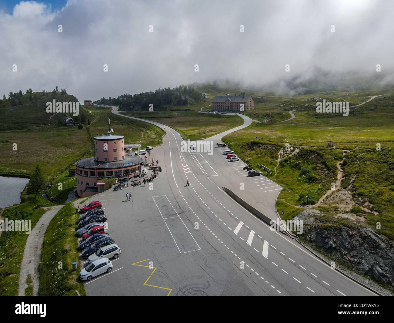 The Simplon pass in the alps between Switzerland and Italy Stock Photo ...