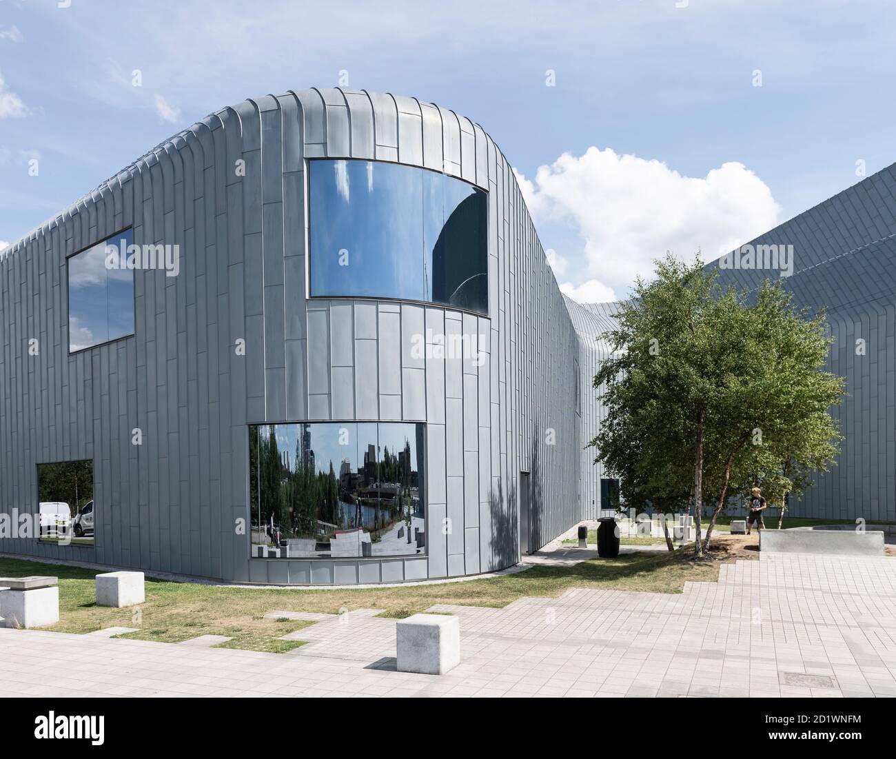 Exterior view of the Riverside Museum by Zaha Hadid Architects, the ...