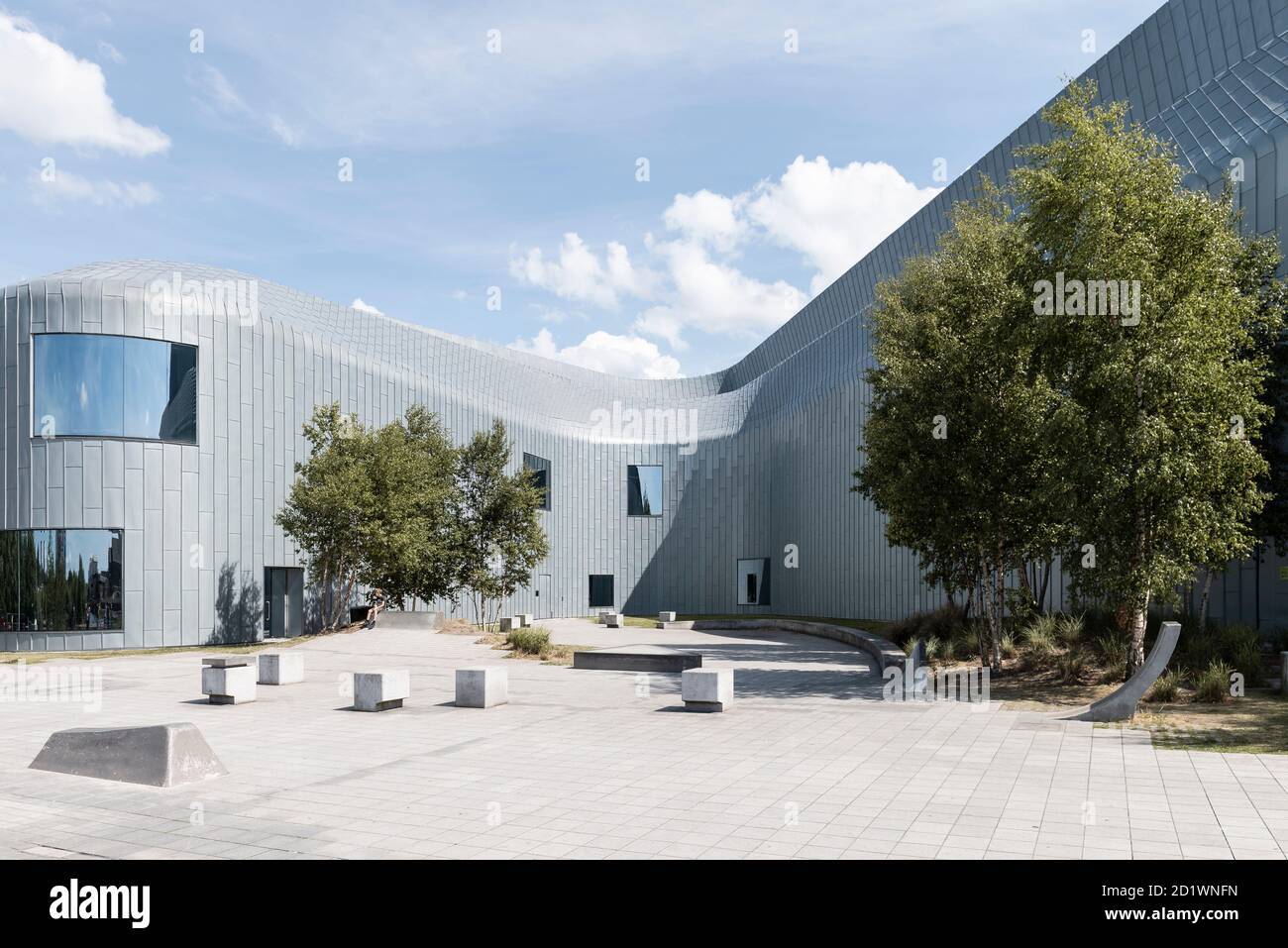 Exterior view of the Riverside Museum by Zaha Hadid Architects, the ...