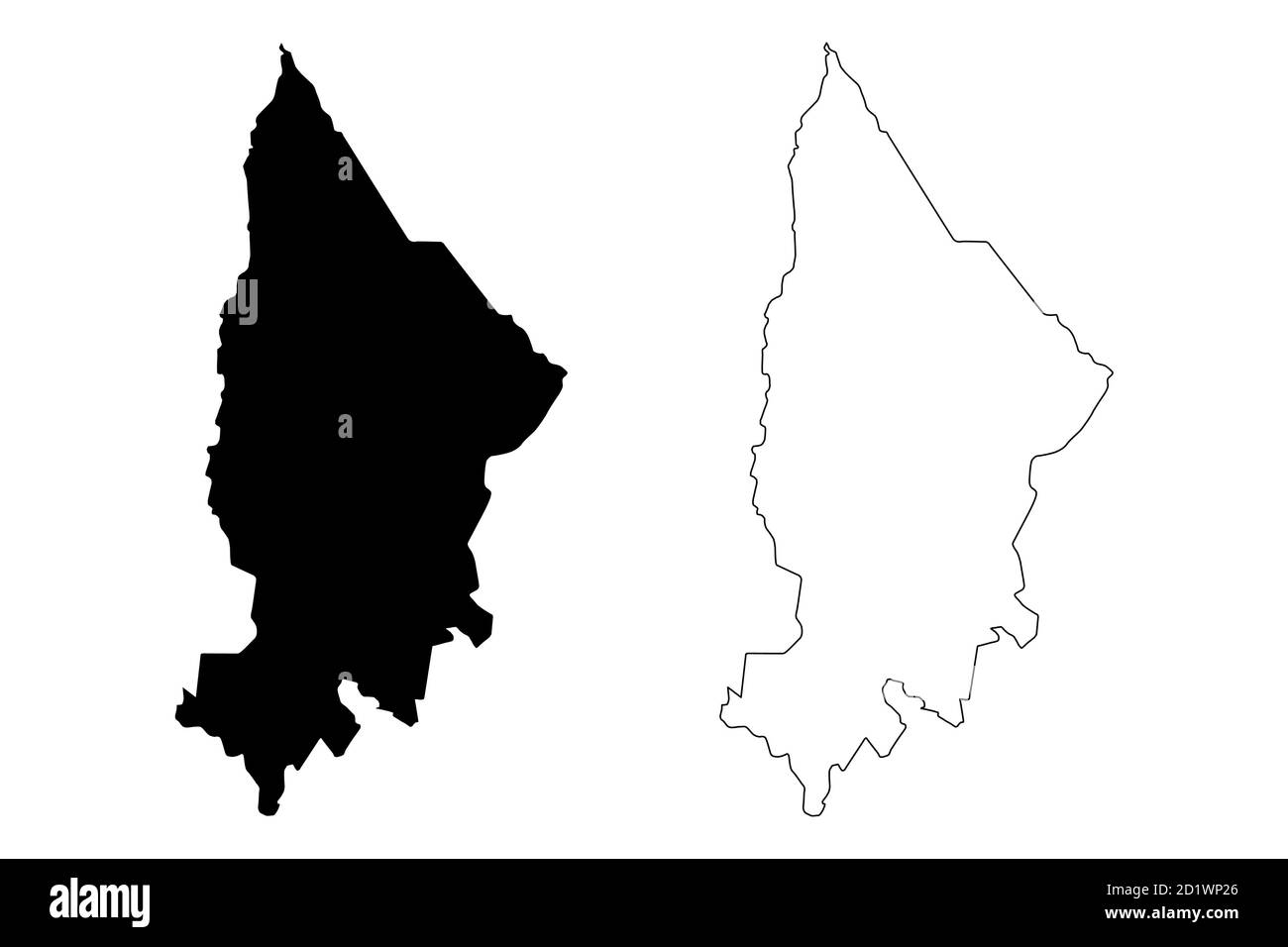 Baringo County (Republic of Kenya, Rift Valley Province) map vector ...