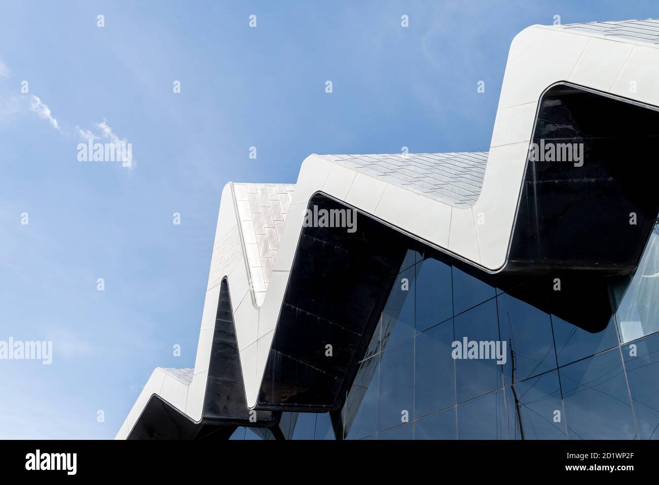 Exterior view of the Riverside Museum by Zaha Hadid Architects, the ...