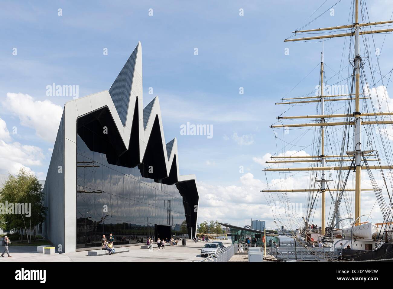 Exterior view of the Riverside Museum by Zaha Hadid Architects, the ...
