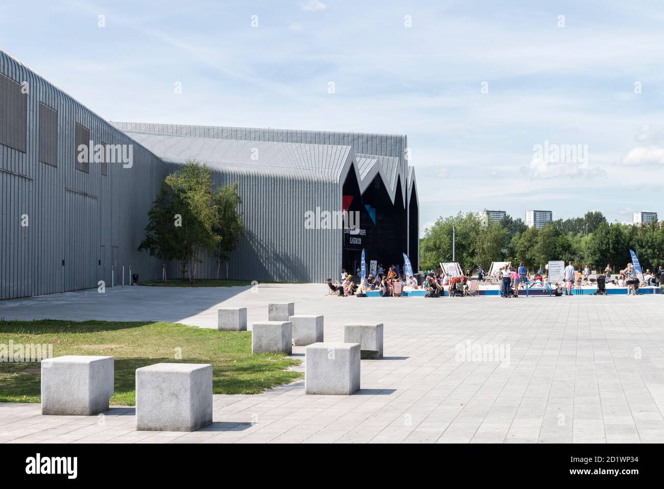 Exterior view of the Riverside Museum by Zaha Hadid Architects, the ...