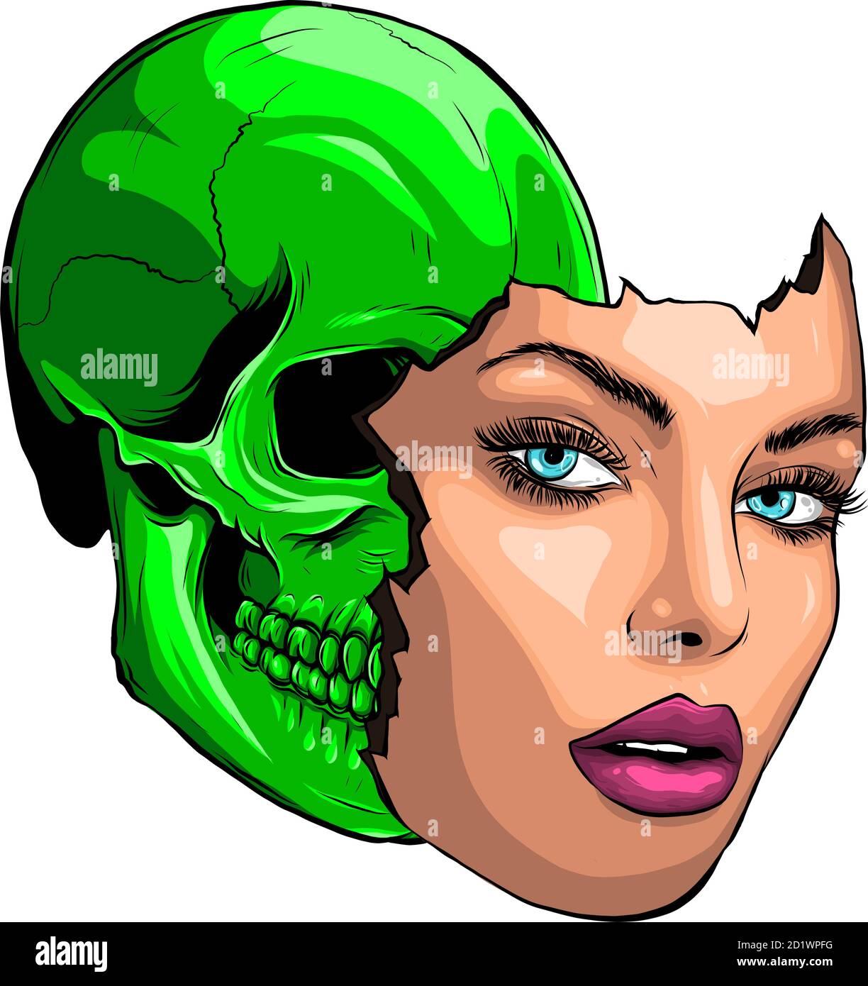 The image of the skull. Vector illustration Stock Vector Image & Art ...