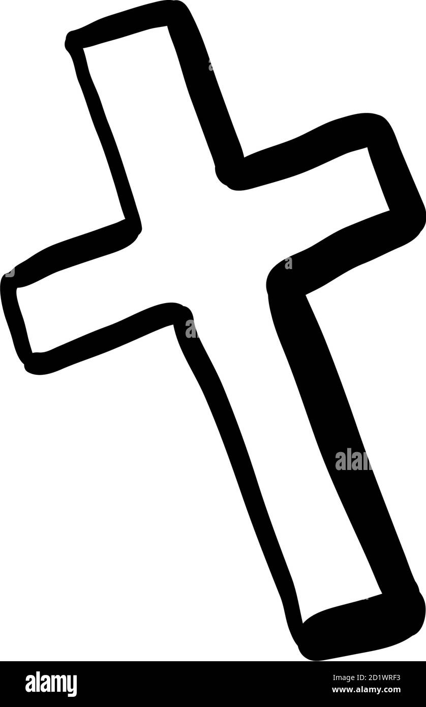 Halloween doodle cross element. Isolated vector illustration for ...