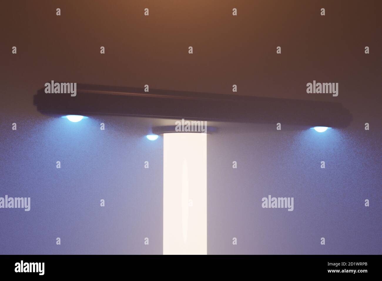 triangular shape flying object 3d illustration Stock Photo - Alamy