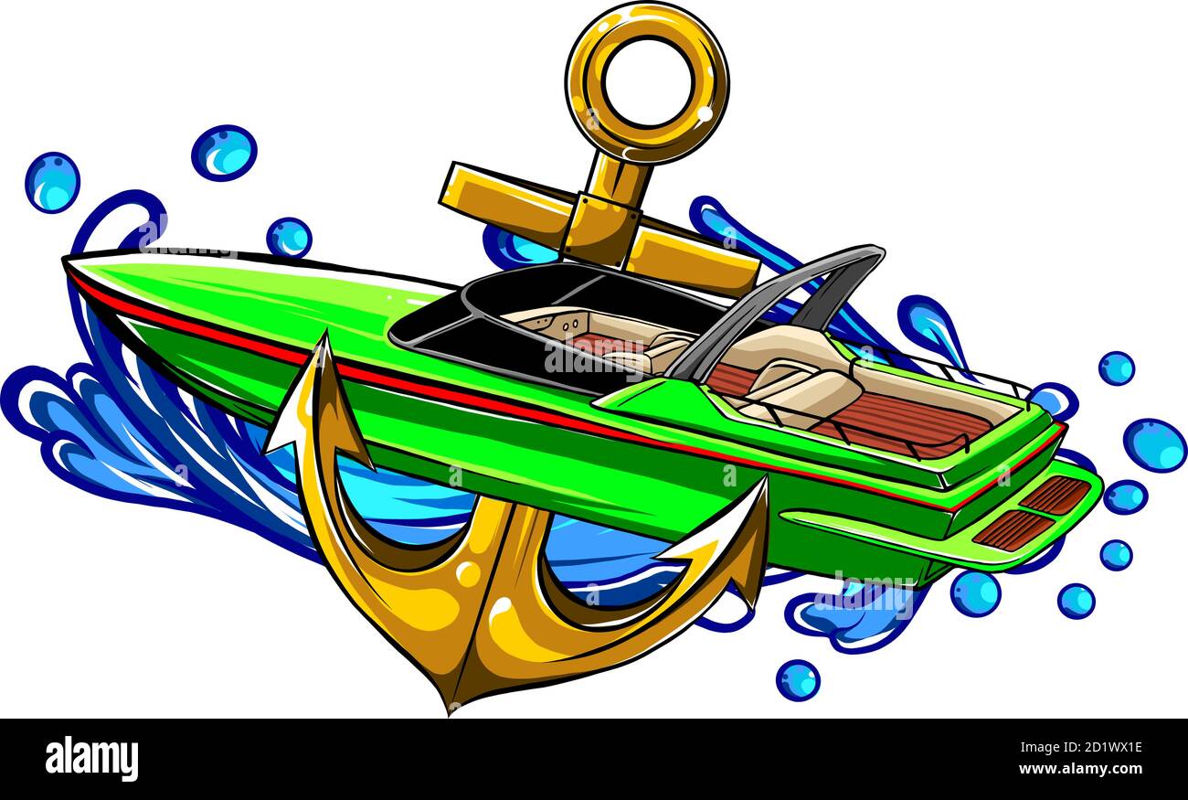 Boat Graphics, Stripe Vinyl Ready vector illustration Stock Vector ...