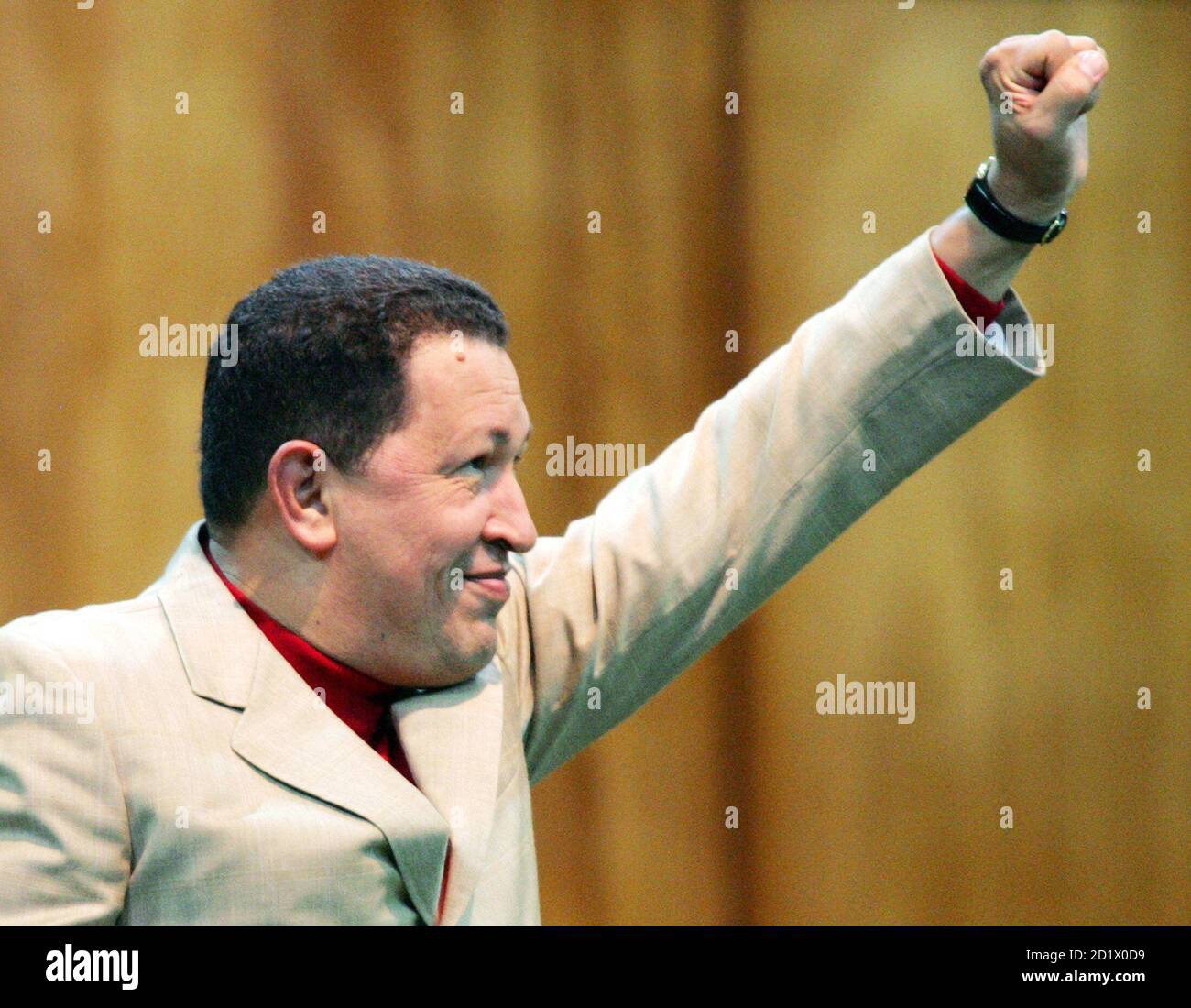 Venezuelan president hugo chavez fist hi-res stock photography and ...
