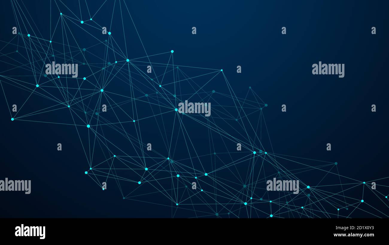 Abstract plexus background with connected lines and dots. Plexus ...