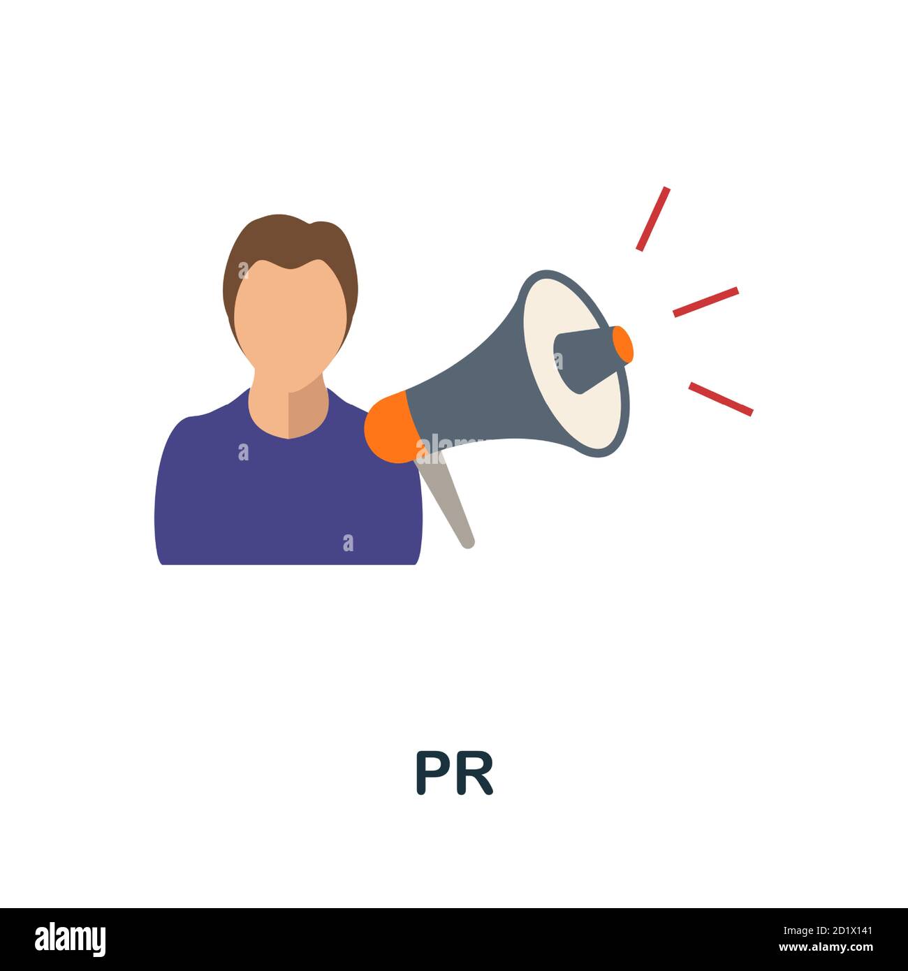Pr icon. Simple element from branding collection. Creative Pr icon for ...