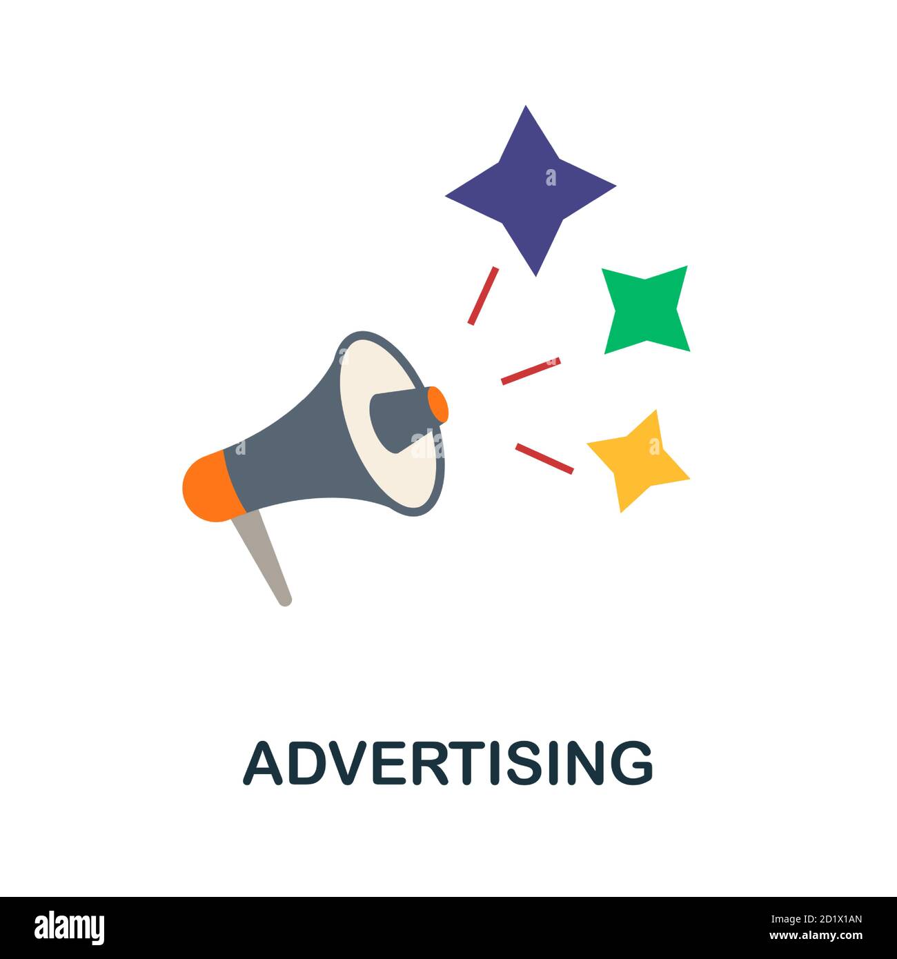 Advertising icon. Simple element from branding collection. Creative ...