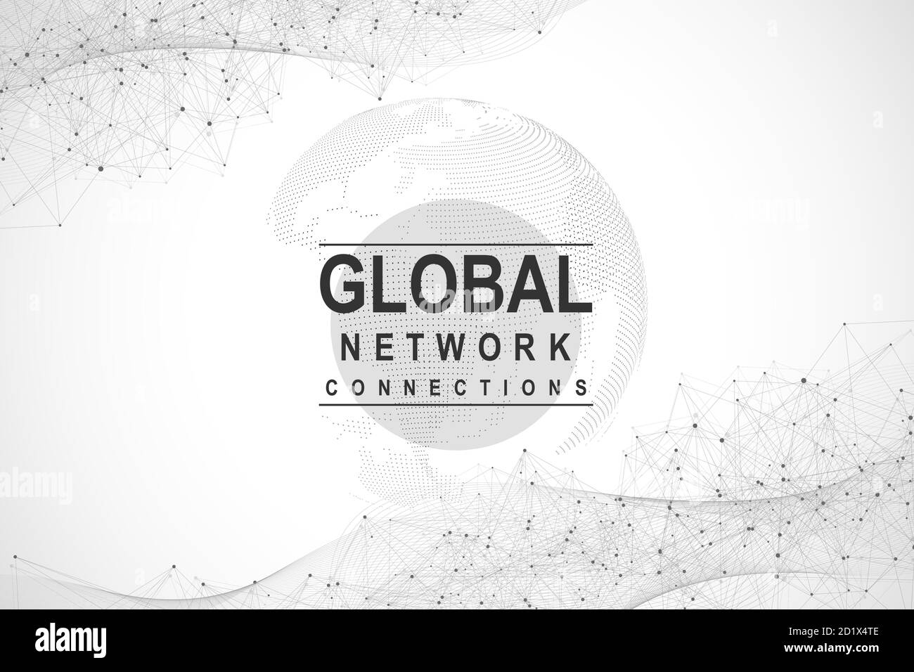 Global network connection. World map point and line composition concept ...