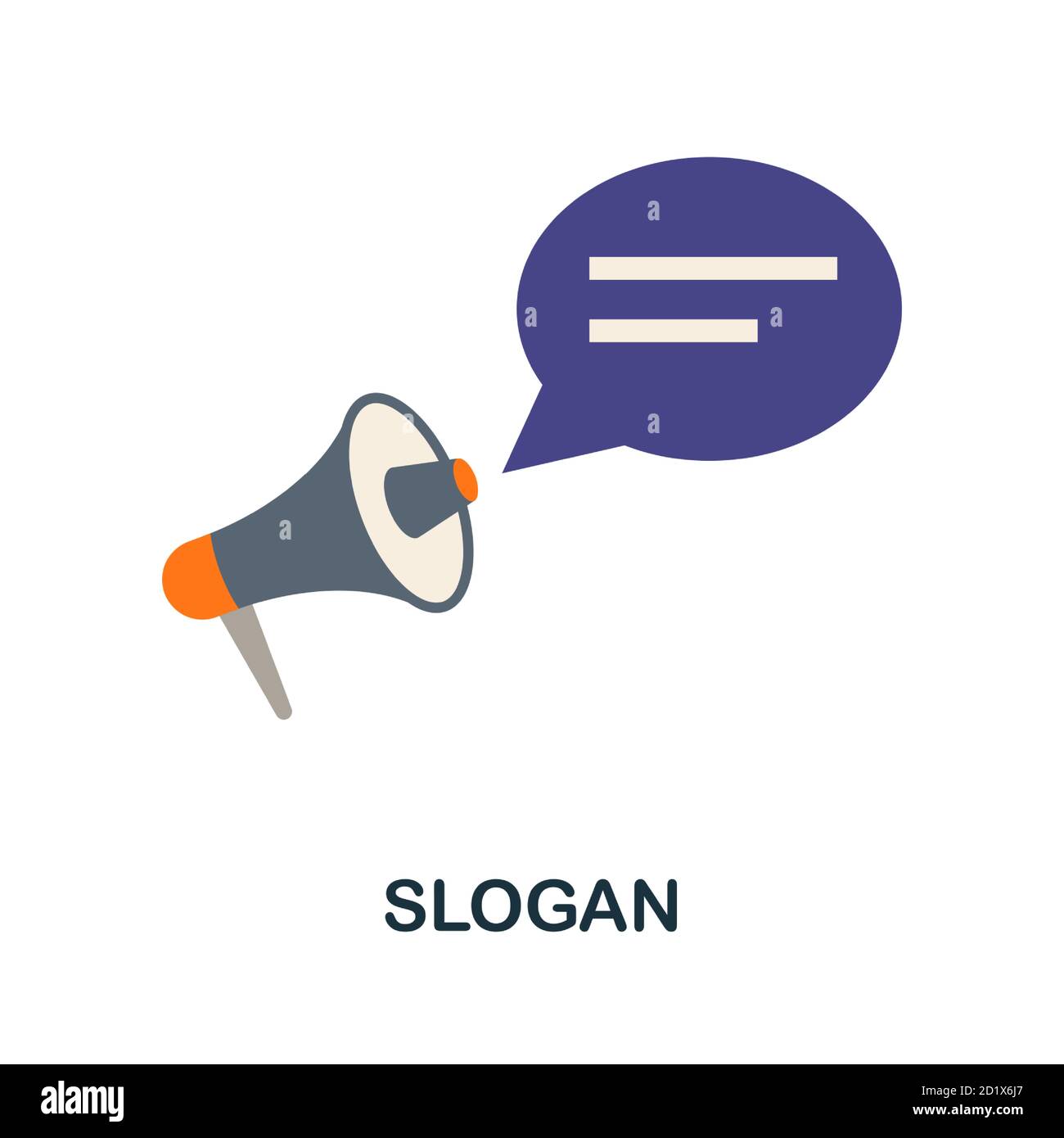 Slogan icon. Simple element from branding collection. Creative Slogan ...