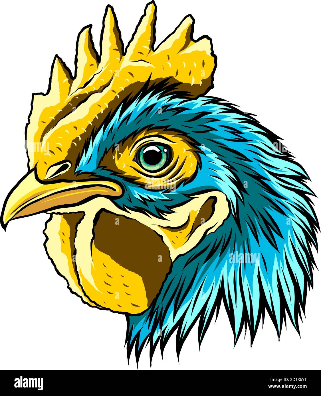 vector mascot of rooster head illustration art Stock Vector Image & Art ...