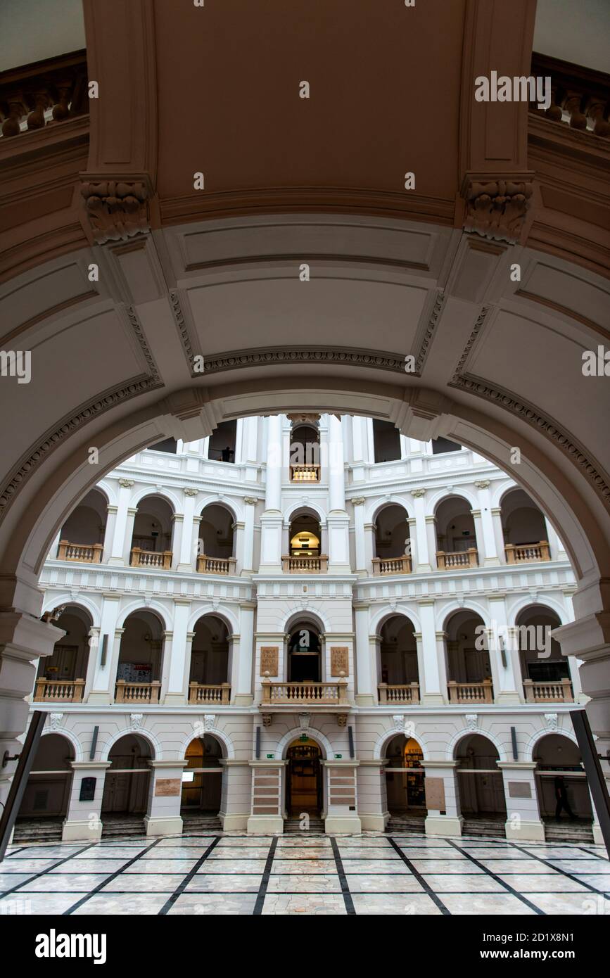 Interior view of the Polish Polytechnic Institute in Warsaw, Poland ...