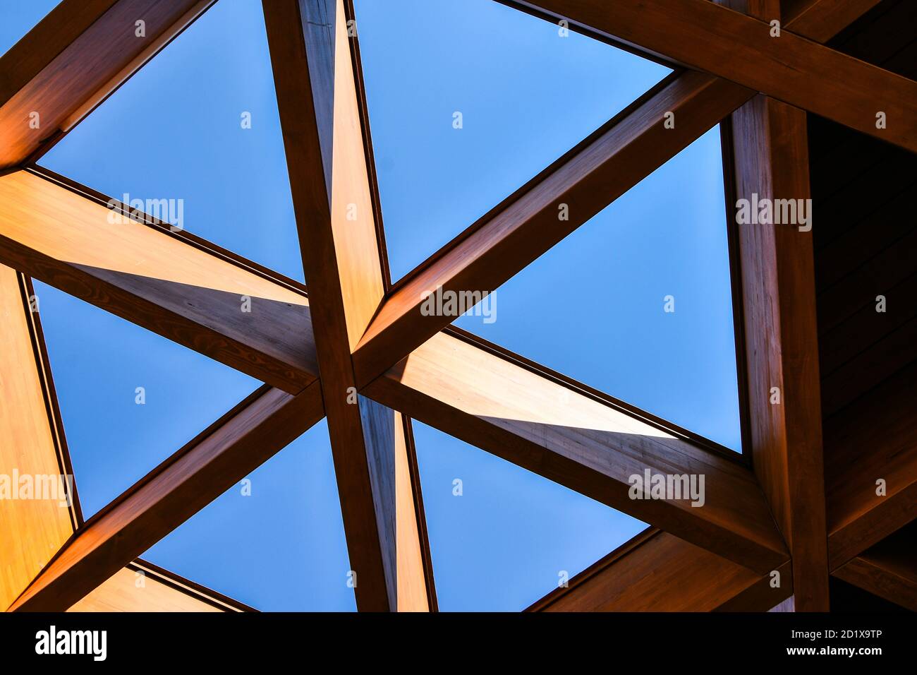 Roofing Construction. Wooden Roof Frame House Construction. Abstract ...