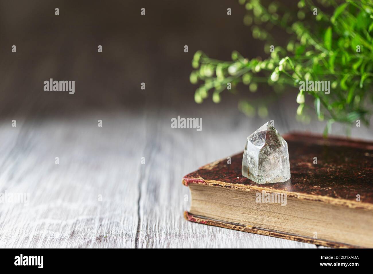 Old book and mineral stones crystals. Crystal Ritual, Healing Crystals ...