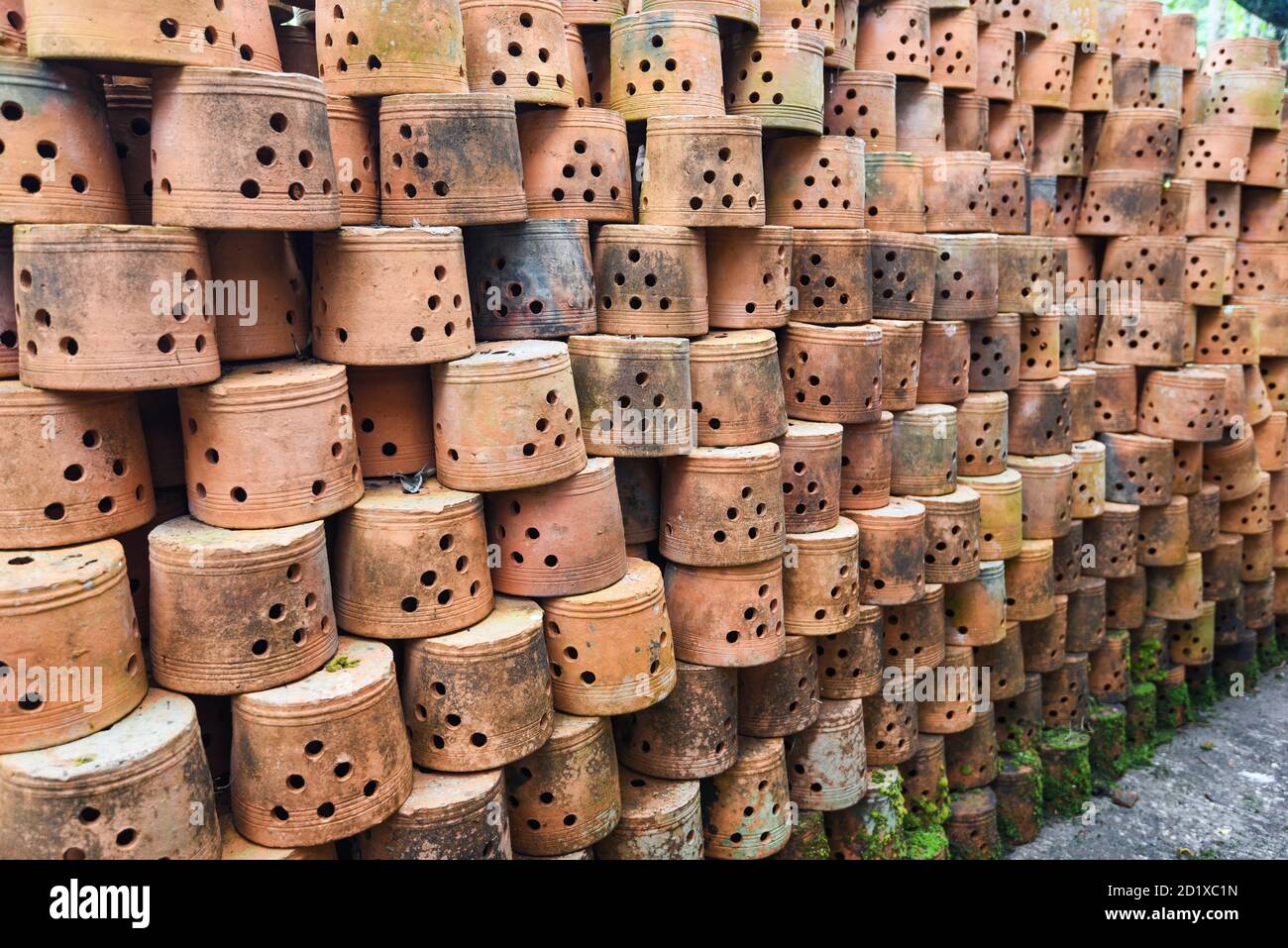Clay flowerpot in the nursery plant tree / Terracotta pots for garden ...