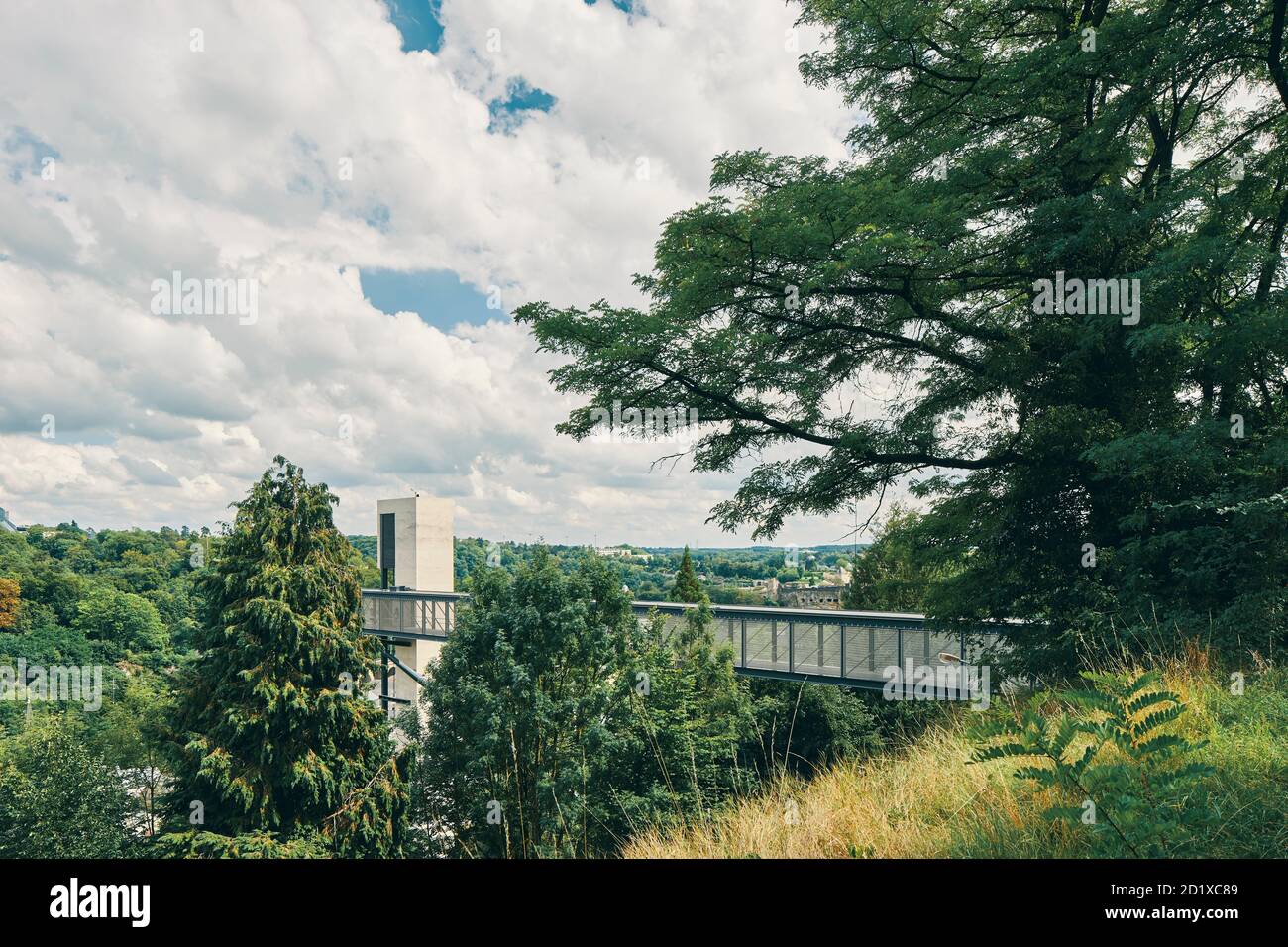 Pfaffenthal Lift in Luxembourg, connects the historic district of ...