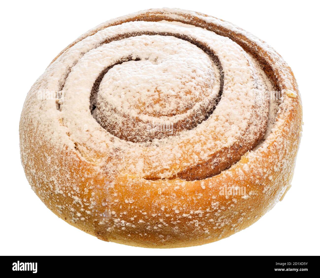 Butter bun snail close-up isolated on a white background Stock Photo ...