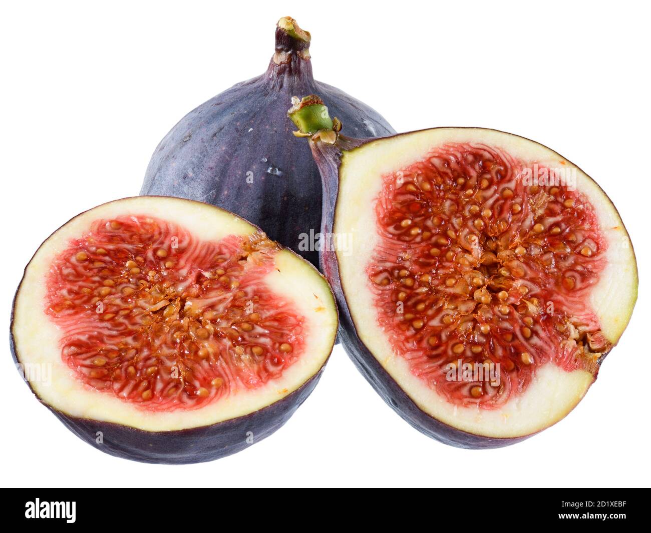 Sliced figs closeup isolated Stock Photo - Alamy