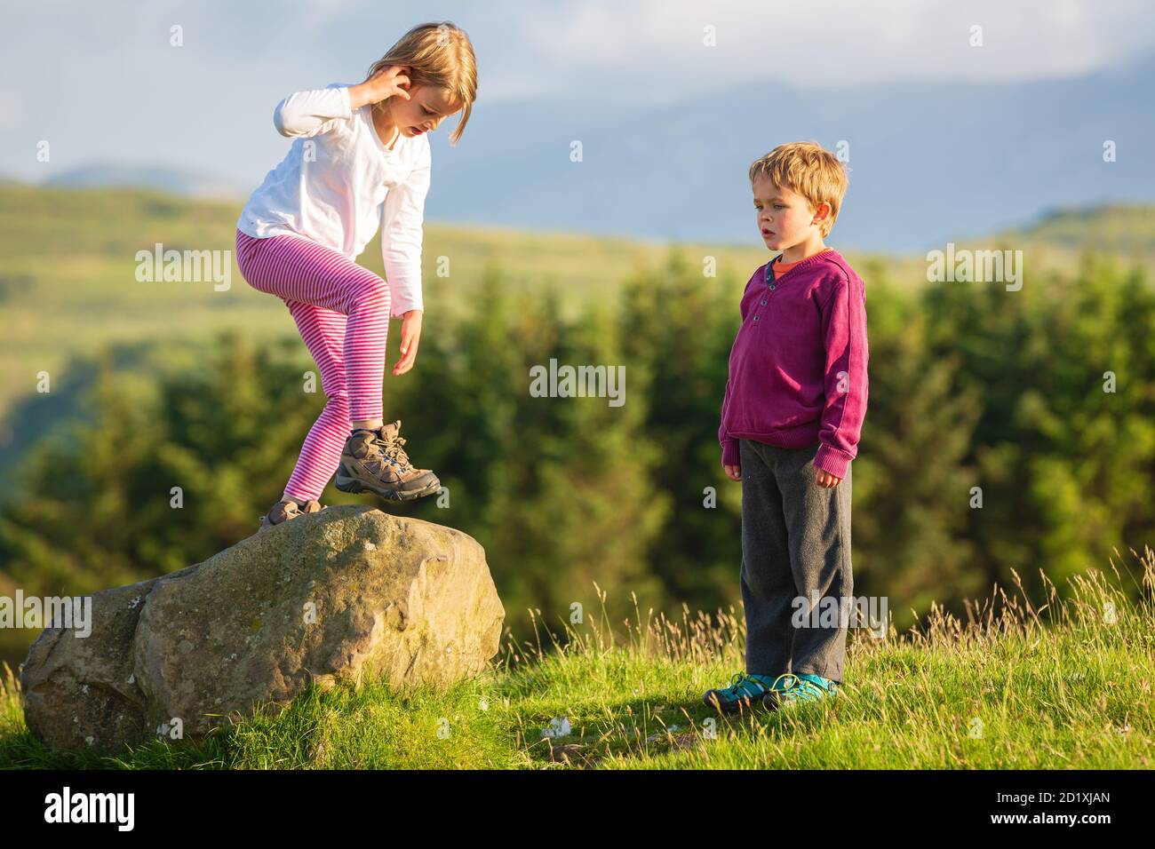 Children Playing Outdoors Stock Photo - Alamy