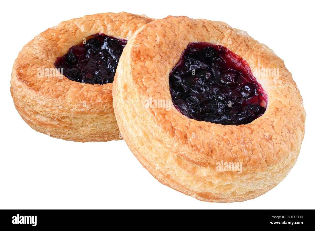 Sweet bun with berry filling isolated on white background Stock Photo ...