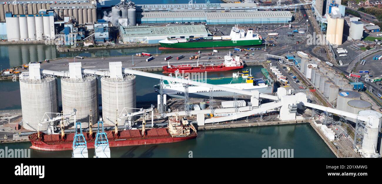 Aerial liverpool north docks hi-res stock photography and images - Alamy
