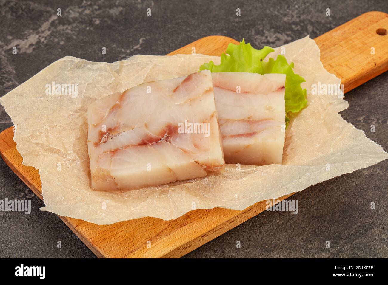 Raw dietary pollock fish fillet for cooking Stock Photo - Alamy