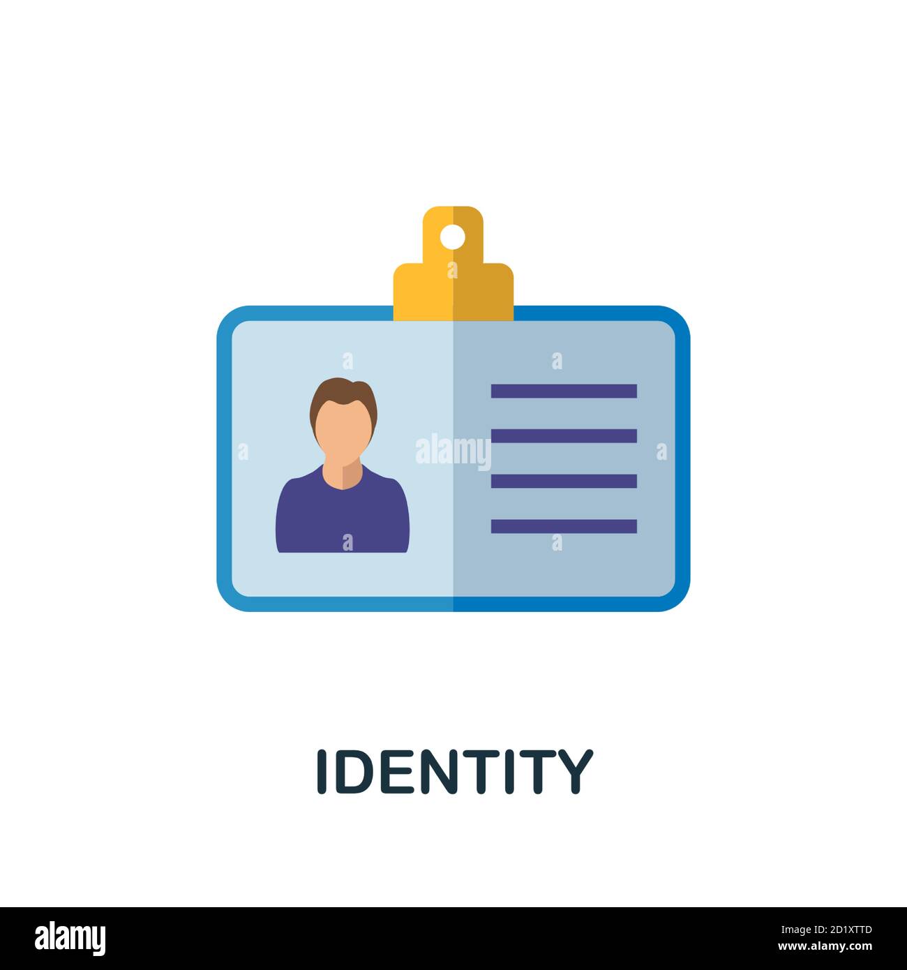 Identity icon. Simple element from branding collection. Creative ...